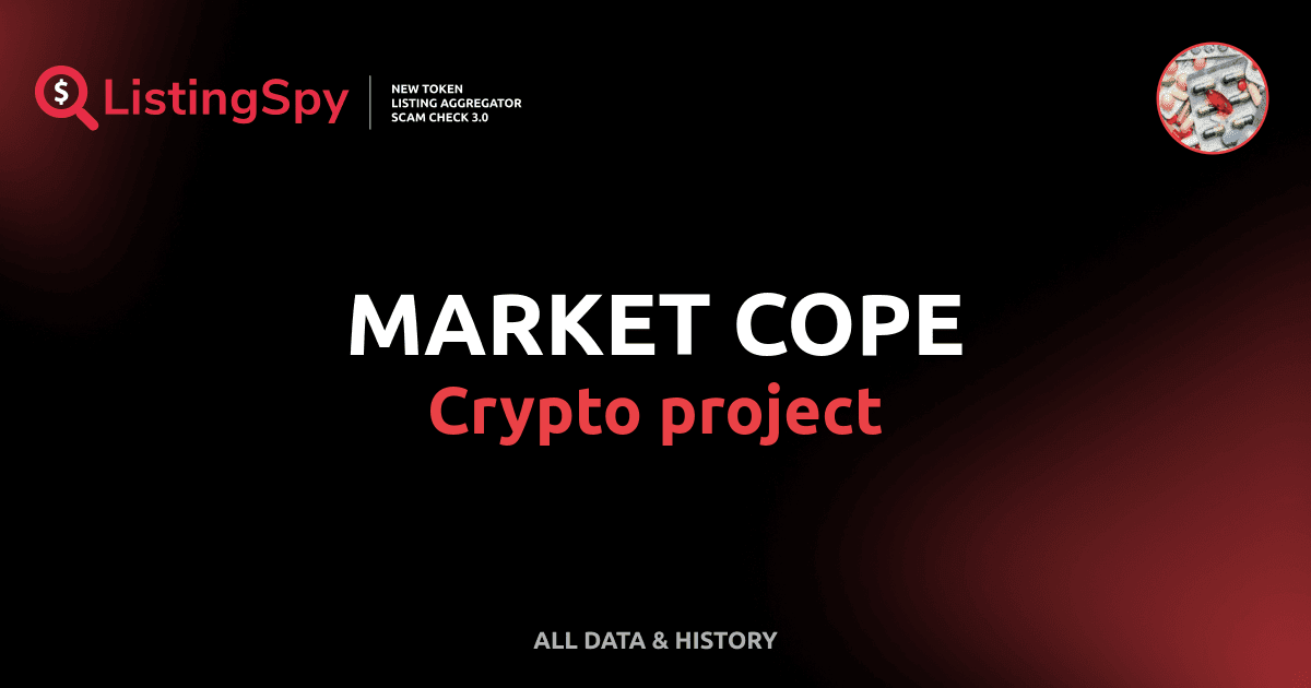 MARKET COPE crypto project: MEDICINE token listings, events, analysis ...