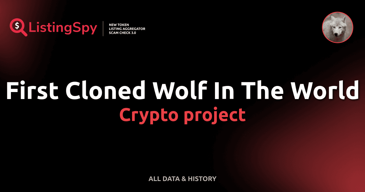 First Cloned Wolf In The World crypto project: MAYA token listings ...