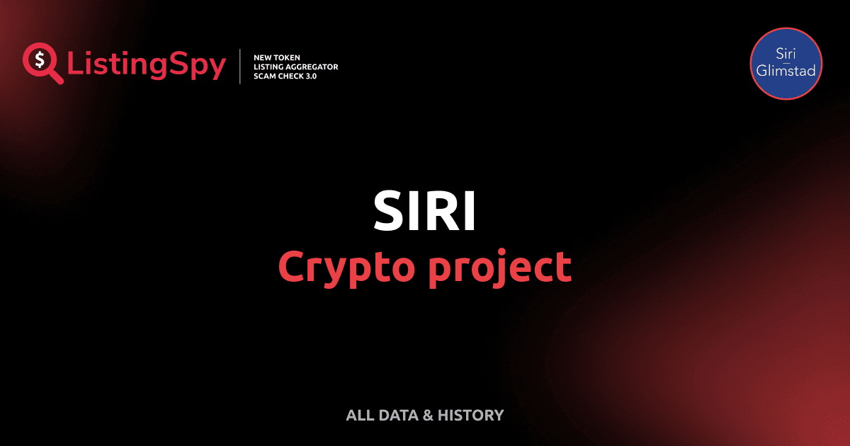 SIRI crypto project: SIRI token listings, events, analysis | ListingSpy