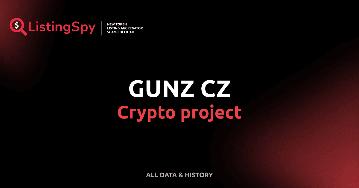 GUNZ CZ crypto project: GUN token listings, events, analysis | ListingSpy