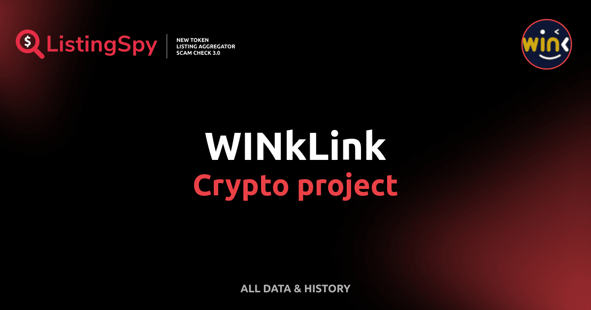 WINkLink crypto project: WIN token listings, events, analysis | ListingSpy