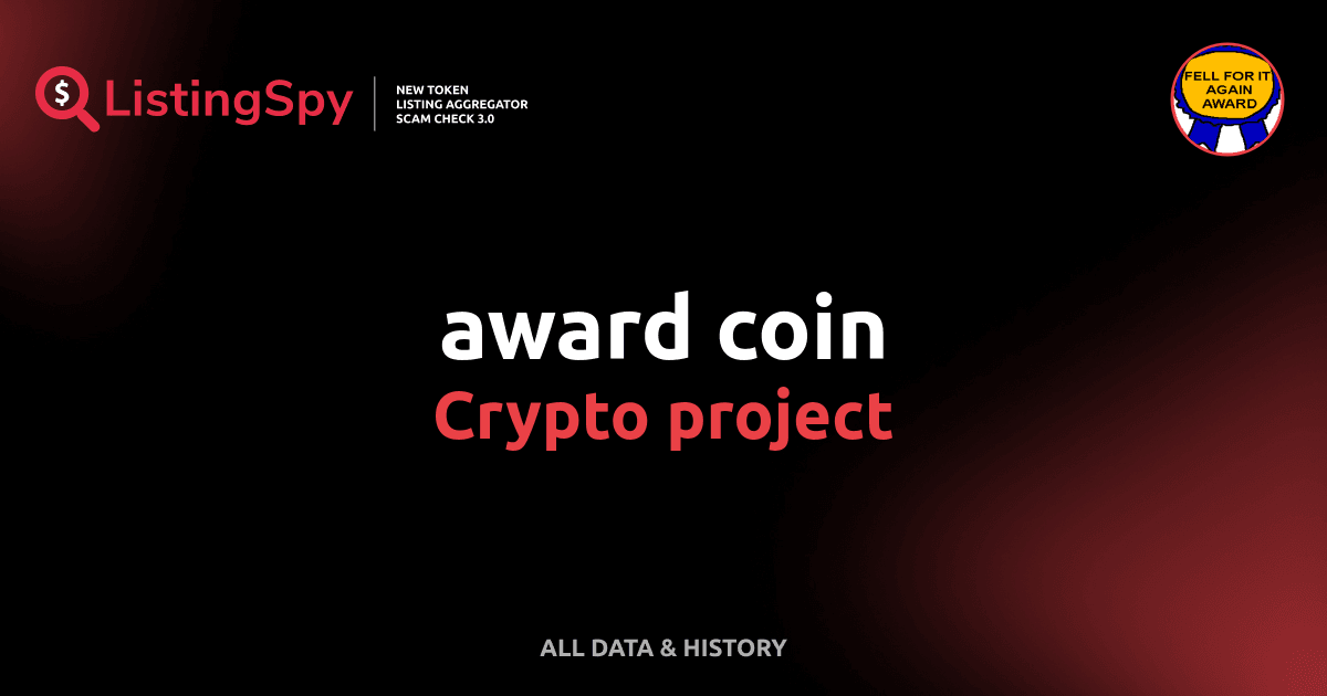 award coin crypto project: award token listings, events, analysis ...