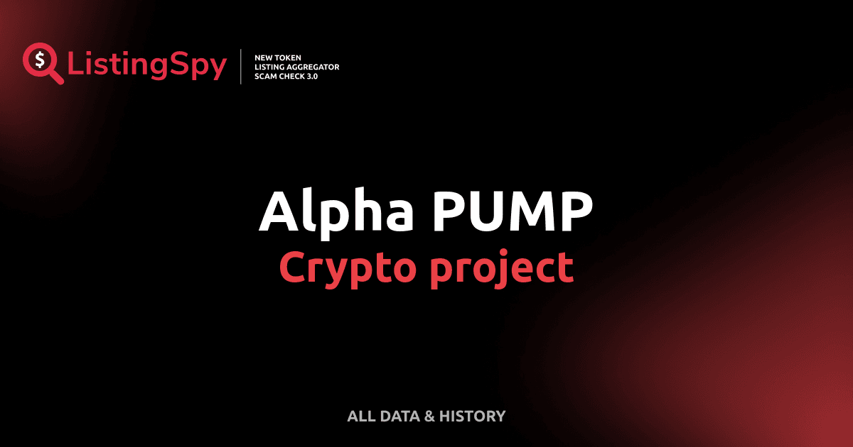 Alpha PUMP crypto project: AP token listings, events, analysis | ListingSpy