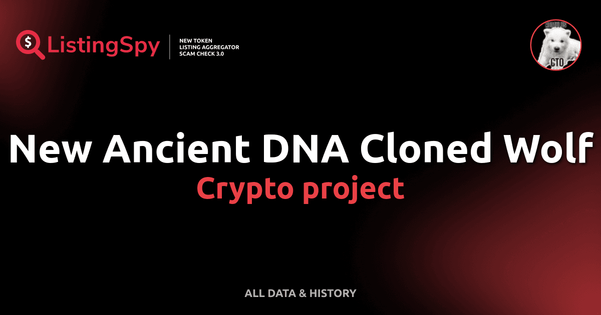 New Ancient DNA Cloned Wolf crypto project: ROMULUS token listings ...