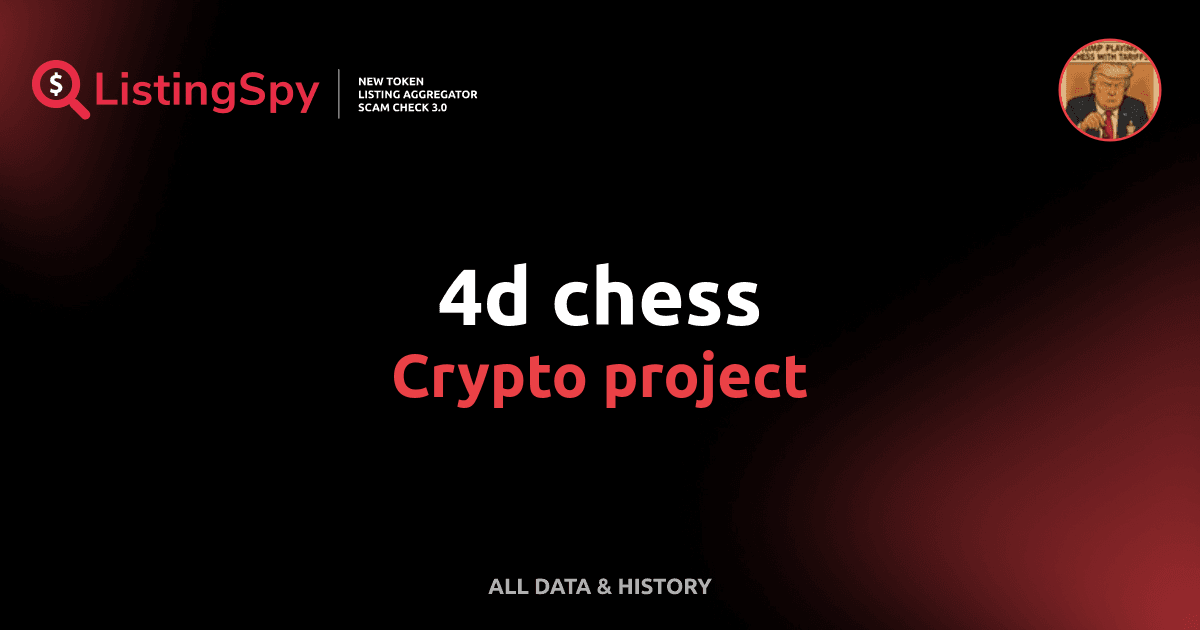 4d chess crypto project: 4d chess token listings, events, analysis ...