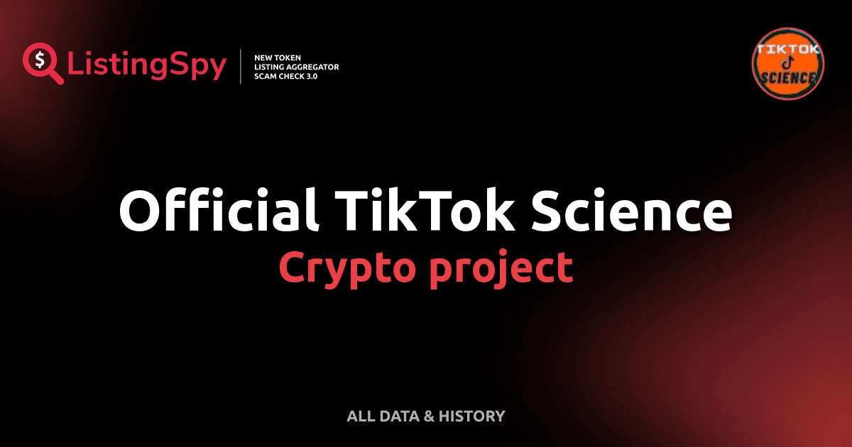 Official TikTok Science crypto project: SCIENCE token listings, events ...