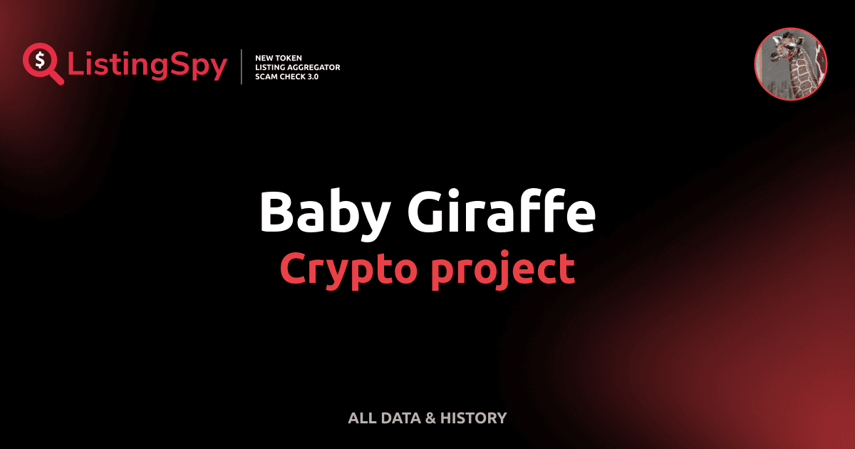 Baby Giraffe crypto project: Kipi token listings, events, analysis | ListingSpy