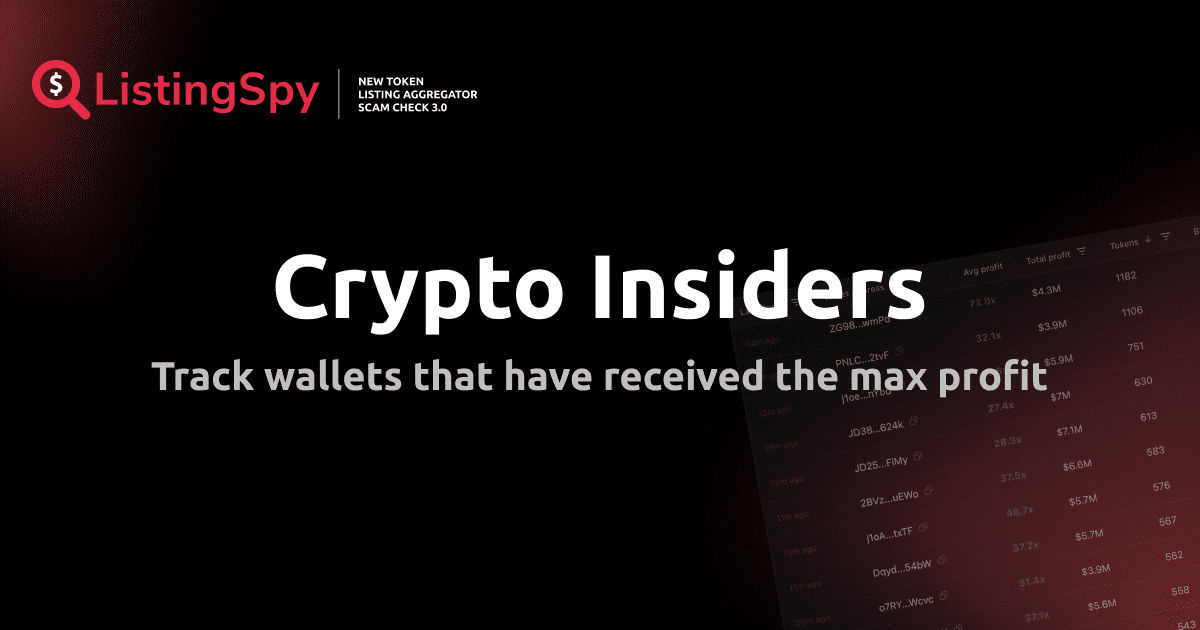 Crypto Insiders | ListingSpy