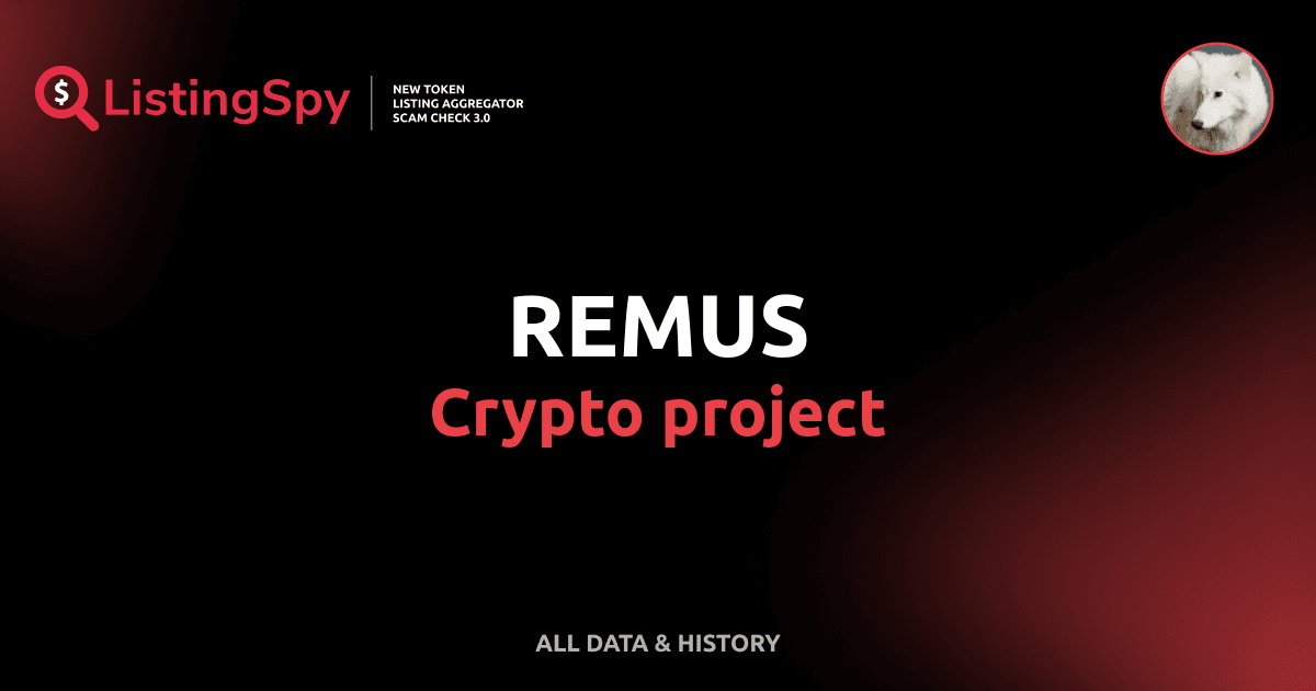 REMUS crypto project: REMUS token listings, events, analysis | ListingSpy