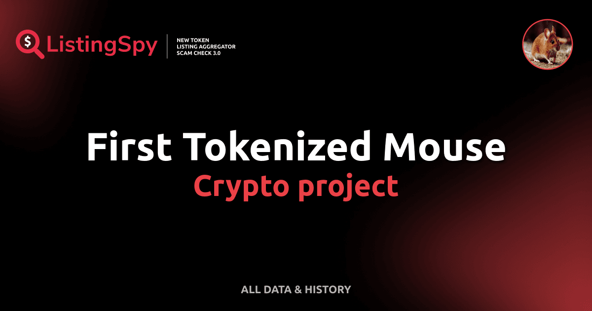 First Tokenized Mouse crypto project: Eduardo token listings, events ...
