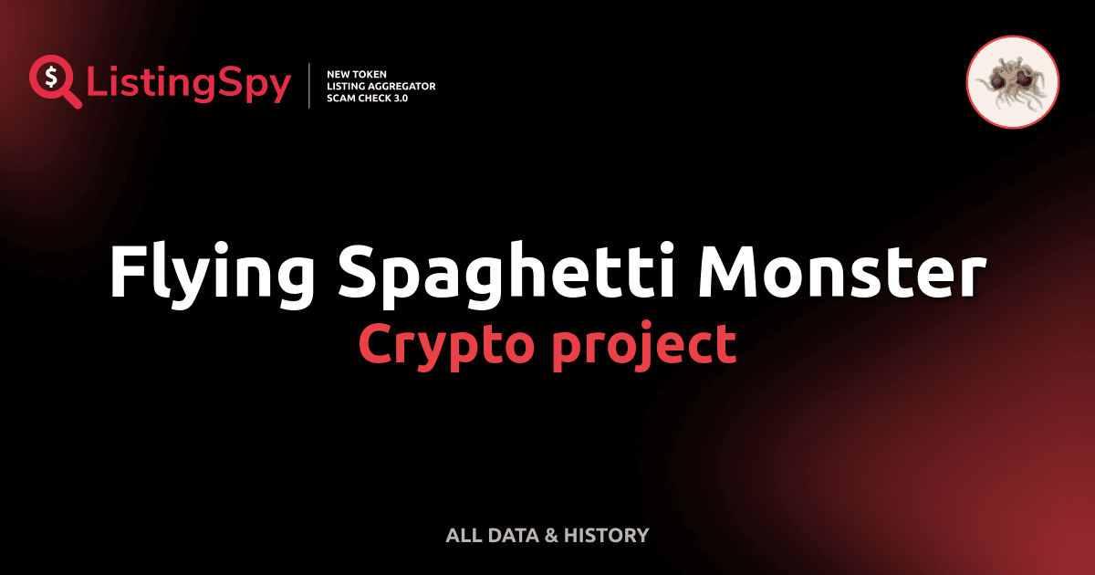 Flying Spaghetti Monster crypto project: FSM token listings, events ...