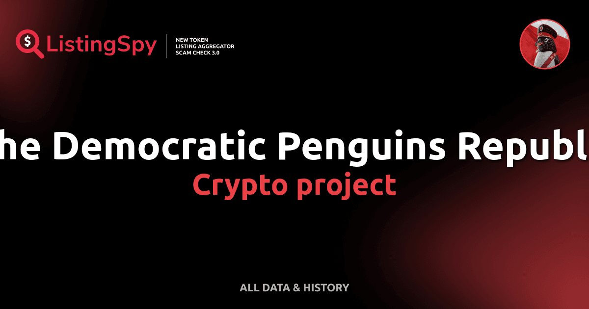The Democratic Penguins Republ... crypto project: DPR token listings ...