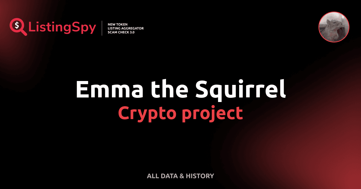 Emma the Squirrel crypto project: Emma token listings, events, analysis ...