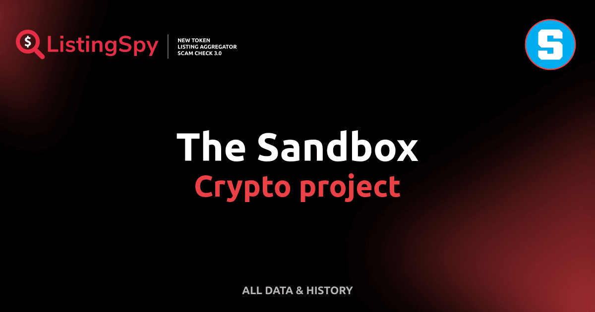 The Sandbox crypto project: SANDG token listings, events, analysis | ListingSpy