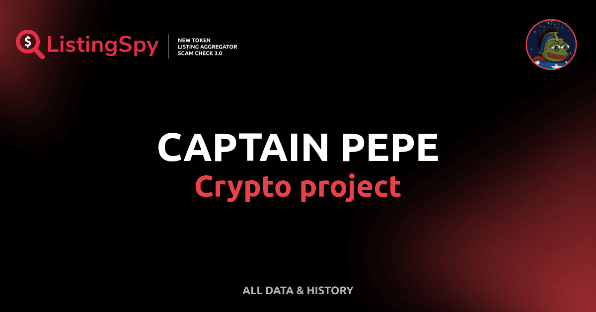 CAPTAIN PEPE crypto project: CAPTAINPEPE token listings, events ...
