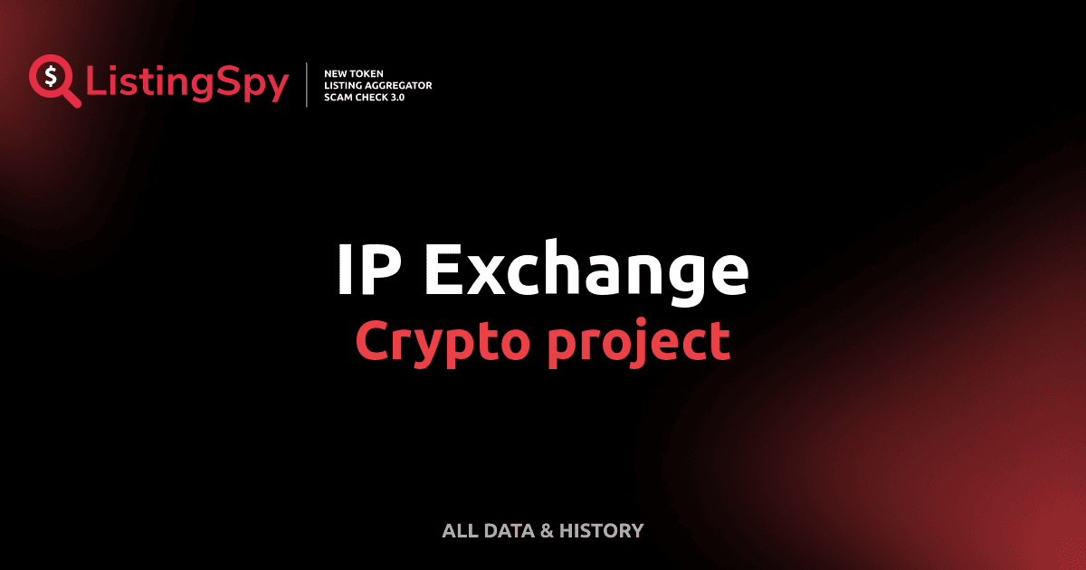 IP Exchange crypto project: IPX token listings, events, analysis | ListingSpy
