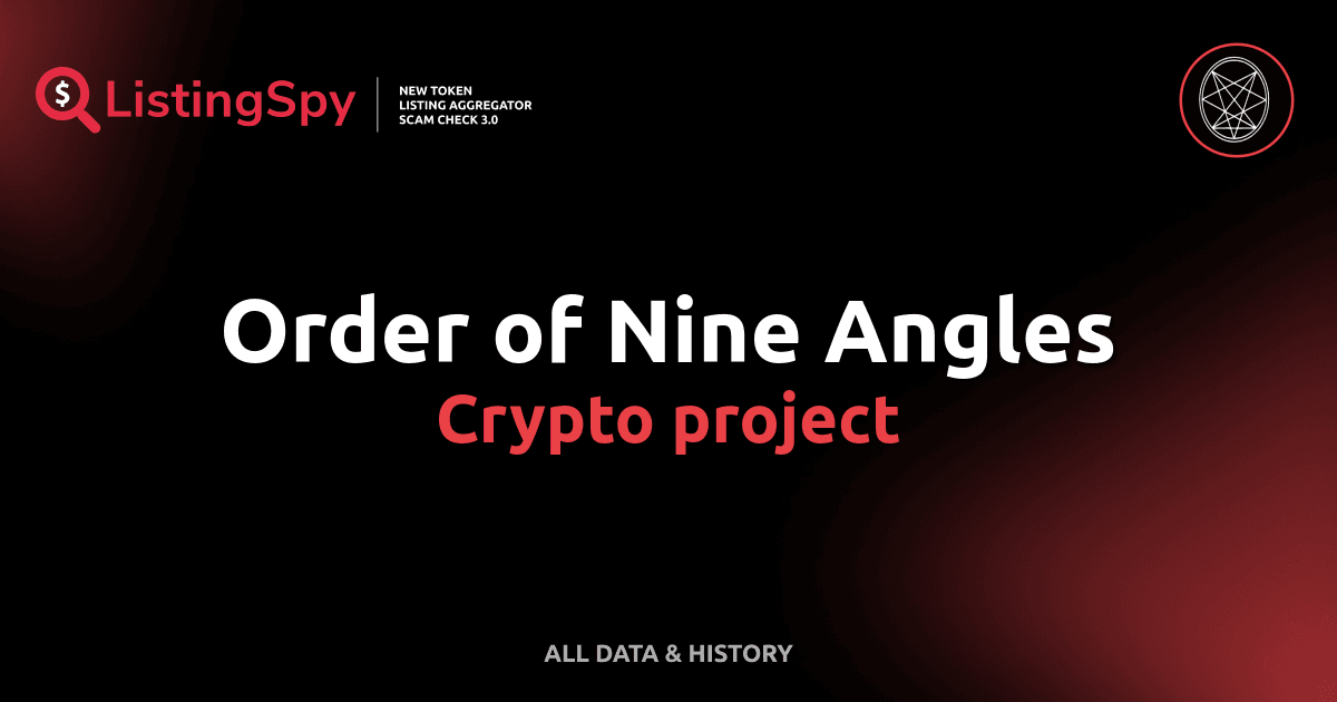 Order of Nine Angles crypto project: O9A token listings, events ...