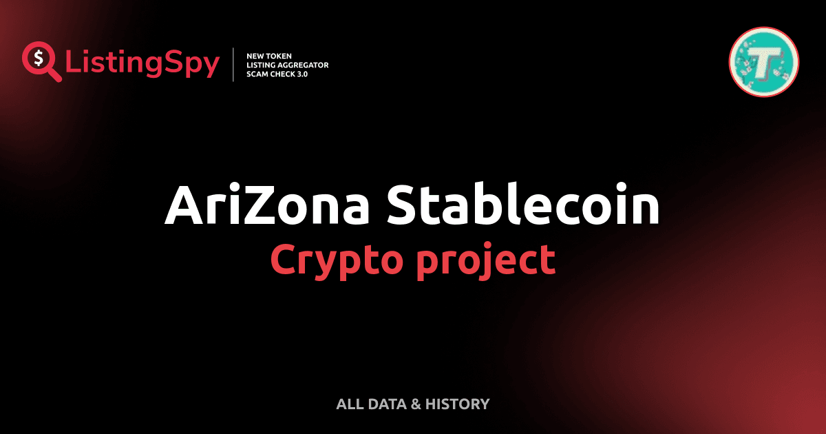 AriZona Stablecoin crypto project: USDTEA token listings, events, analysis | ListingSpy