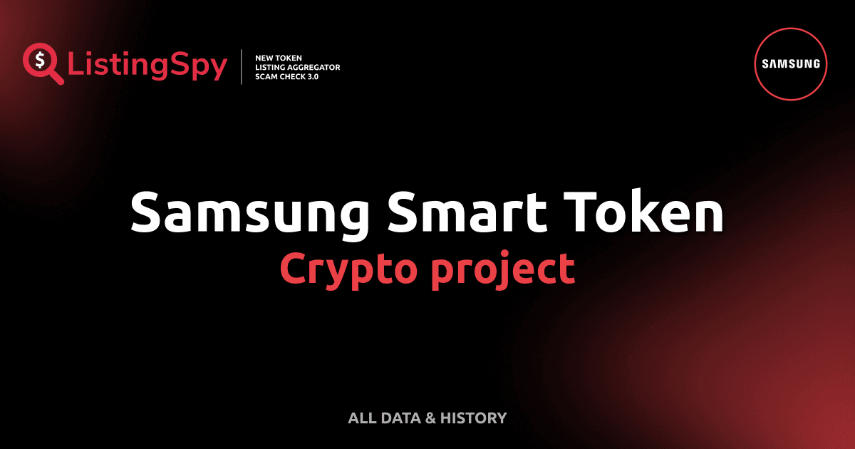 Samsung Smart Token crypto project: SST token listings, events ...