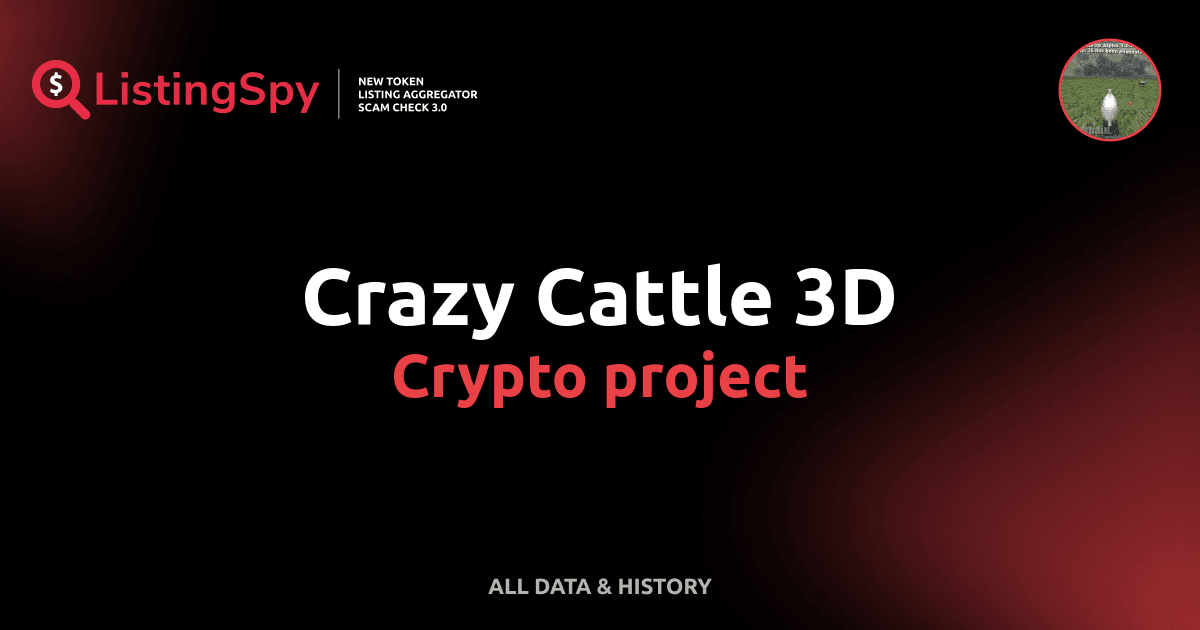 Crazy Cattle 3D crypto project: CC3D token listings, events, analysis | ListingSpy