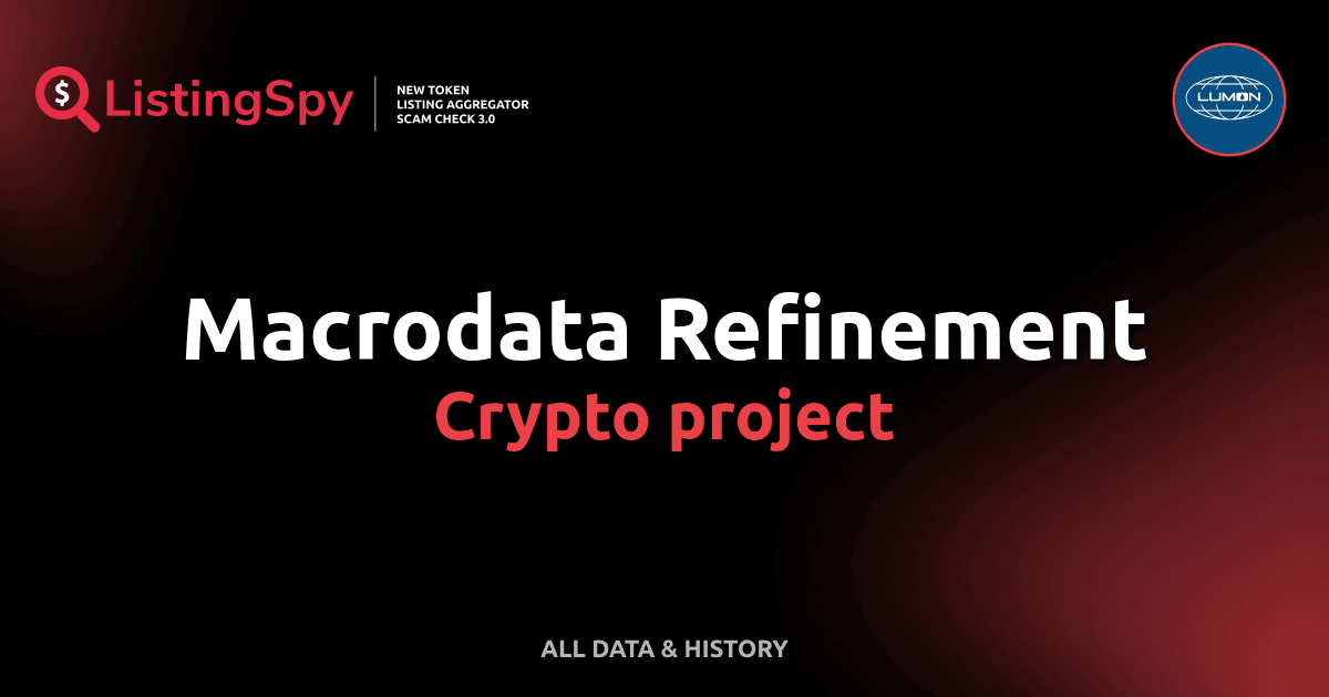 Macrodata Refinement crypto project: MDR token listings, events ...