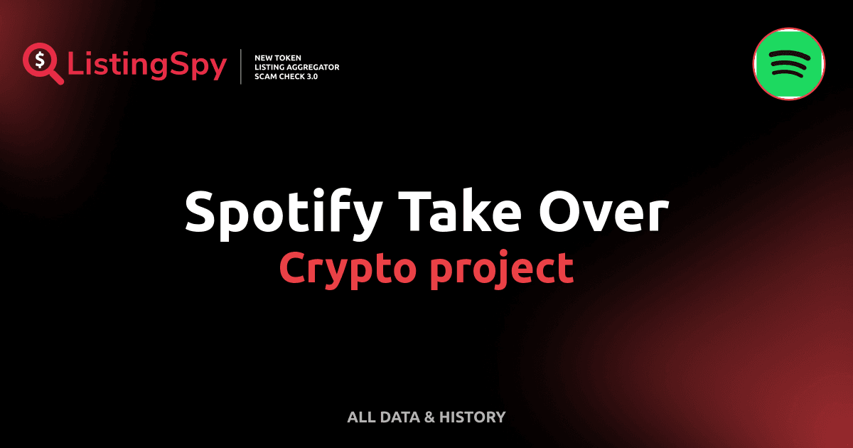 Spotify Take Over crypto project: SPOTIFY token listings, events ...