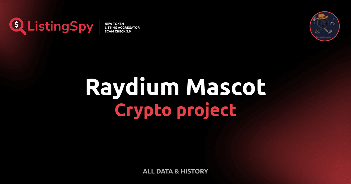 Raydium Mascot crypto project: RAYZOR token listings, events, analysis | ListingSpy