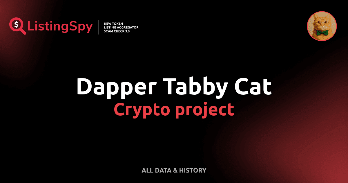 Dapper Tabby Cat crypto project: Tabby token listings, events, analysis ...