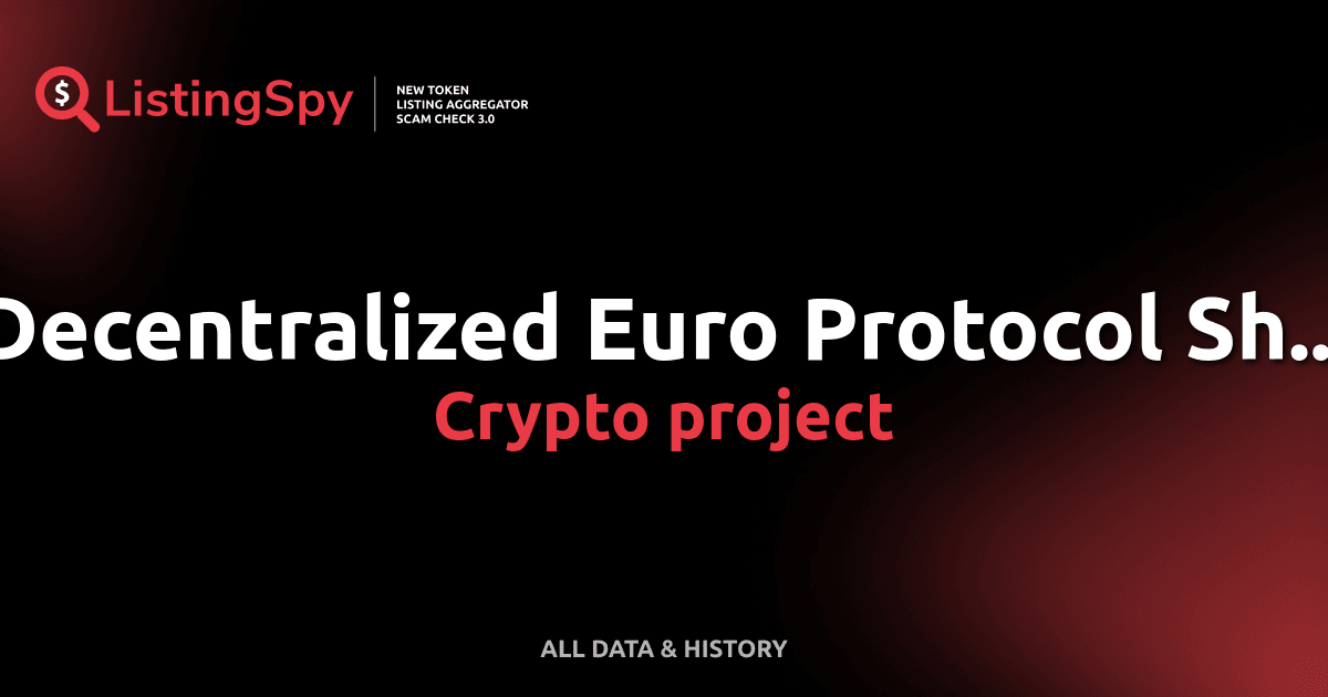Decentralized Euro Protocol Sh... crypto project: DEPS token listings ...