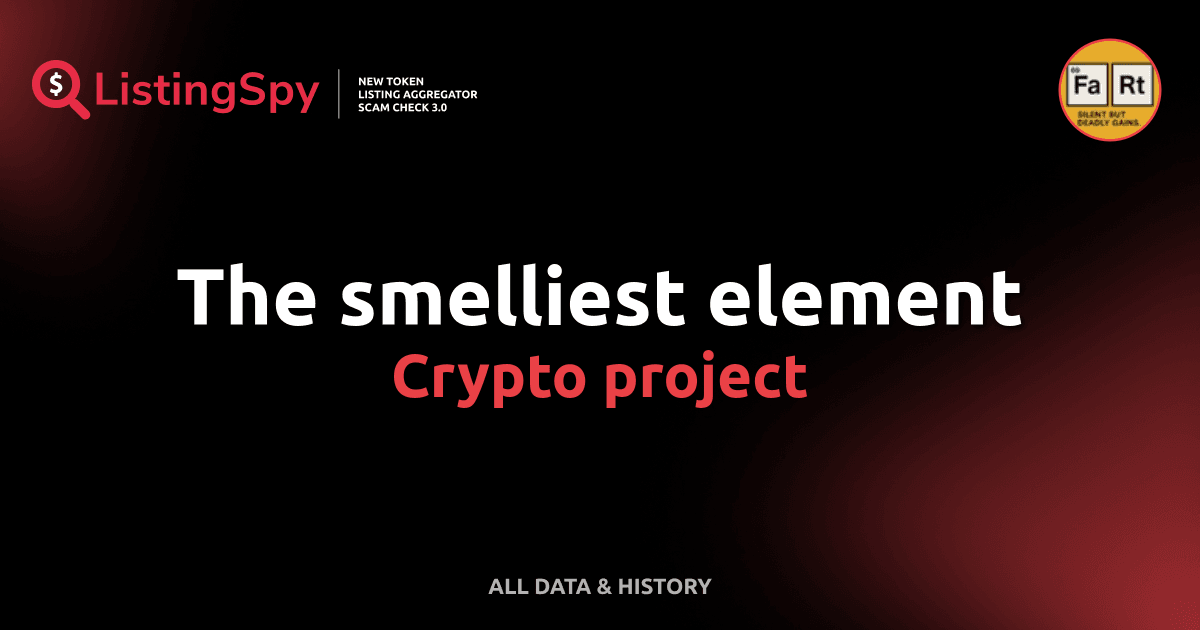 The smelliest element crypto project: FaRt token listings, events ...