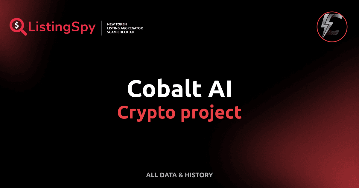 Cobalt AI crypto project: COBALT token listings, events, analysis | ListingSpy