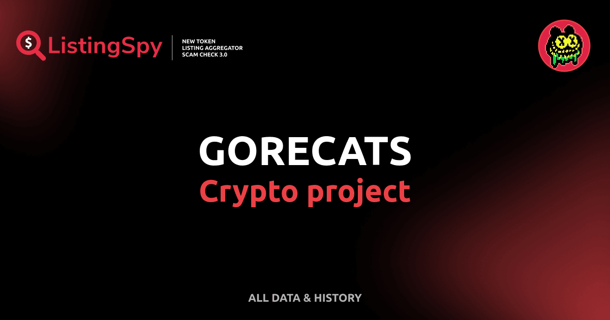 GORECATS crypto project: GCATS token listings, events, analysis ...