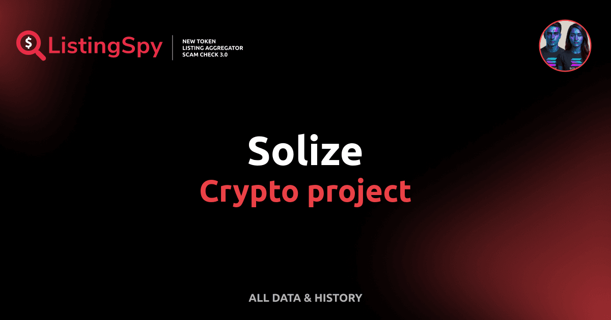 Solize crypto project: Solize token listings, events, analysis | ListingSpy