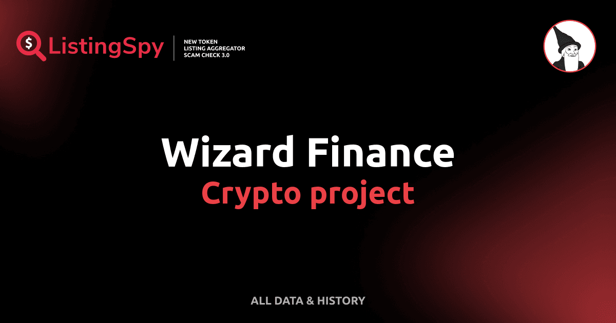 Wizard Finance crypto project: WiFi token listings, events, analysis | ListingSpy