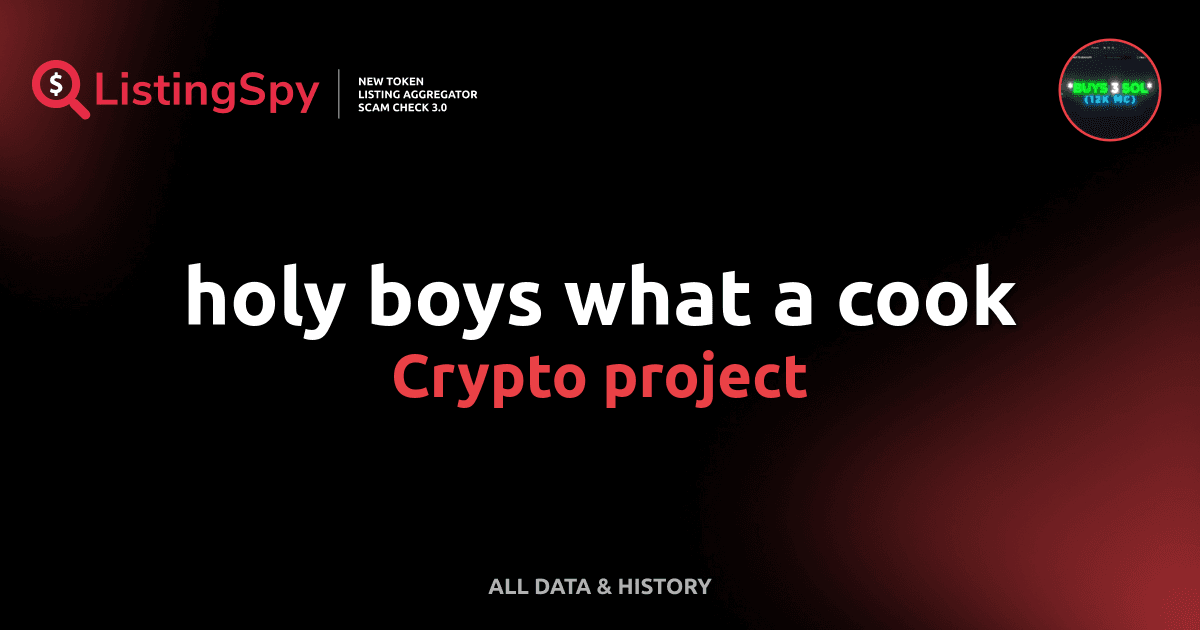holy boys what a cook crypto project: Kaching token listings, events ...