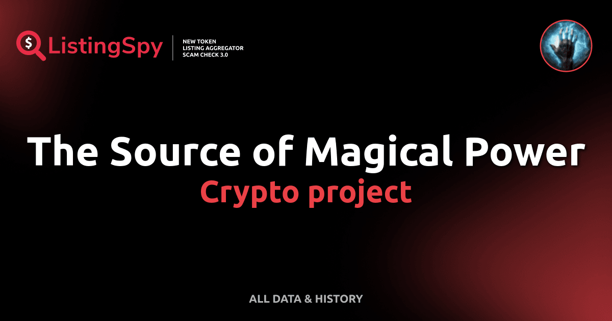 The Source of Magical Power crypto project: MANA token listings, events ...