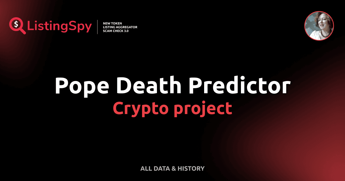 Pope Death Predictor crypto project: Imelda token listings, events ...