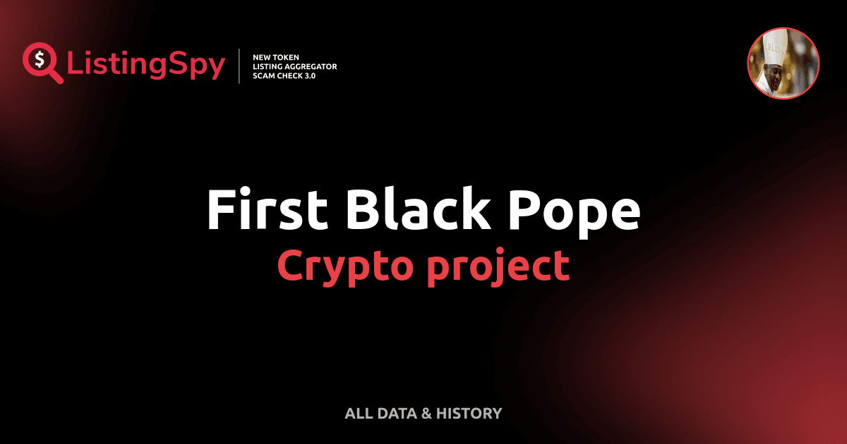 First Black Pope crypto project: BLOPE token listings, events, analysis ...