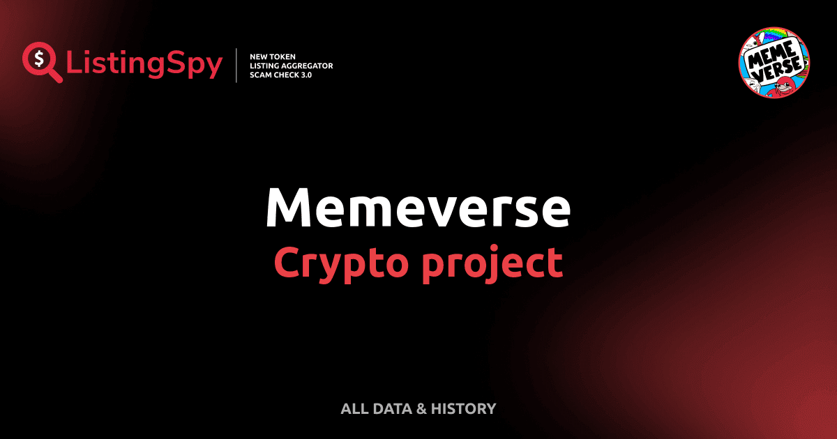 Memeverse crypto project: Memeverse token listings, events, analysis ...