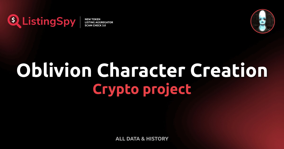 Oblivion Character Creation crypto project: OCC token listings, events ...