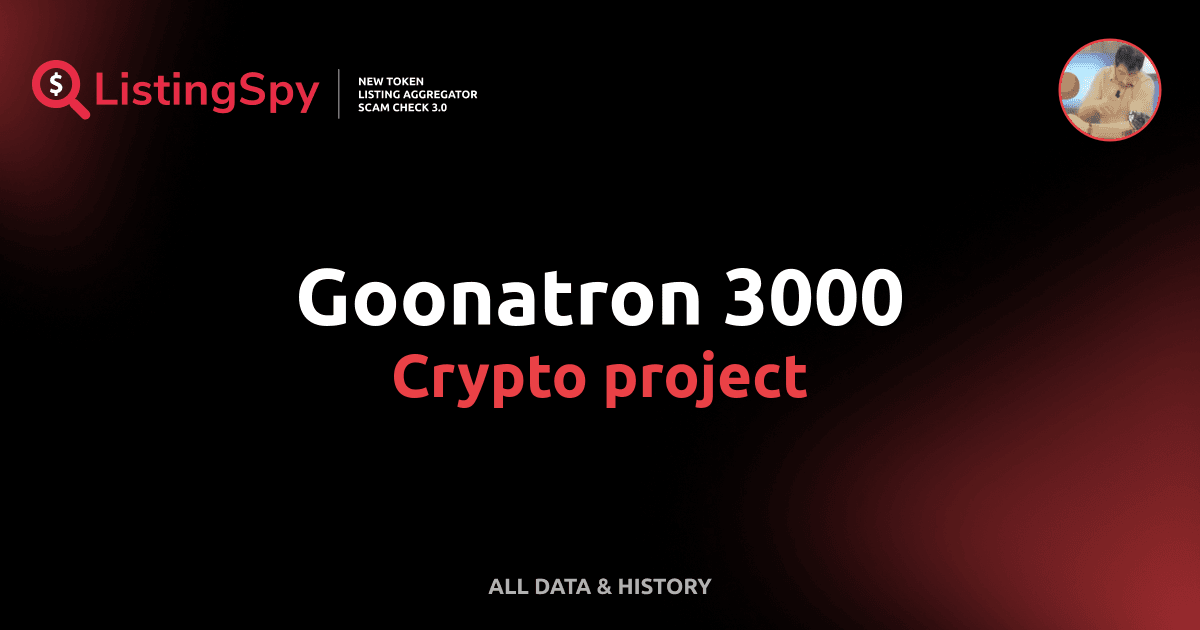 Goonatron 3000 crypto project: GOONATRON token listings, events ...