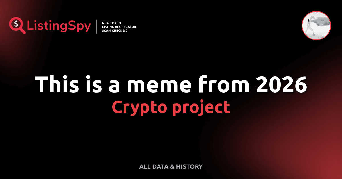This is a meme from 2026 crypto project: 2026 token listings, events ...