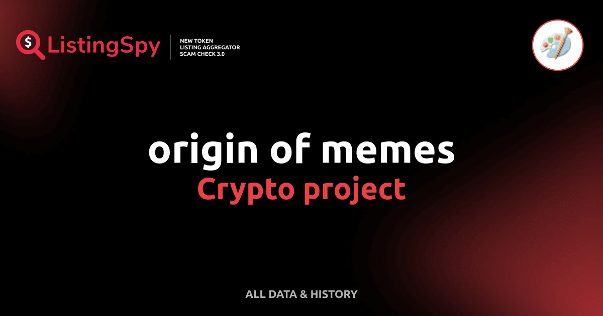 origin of memes crypto project: mspaint token listings, events ...