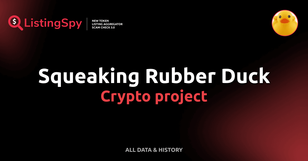 Squeaking Rubber Duck crypto project: SRD token listings, events, analysis | ListingSpy