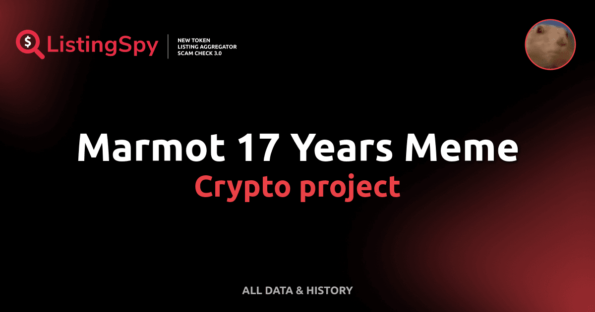 Marmot 17 Years Meme crypto project: MARMOT token listings, events ...