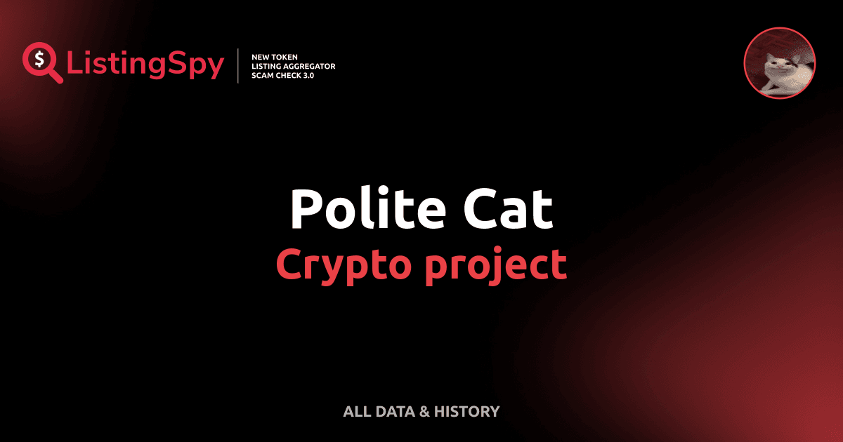 Polite Cat crypto project: Ollie token listings, events, analysis | ListingSpy
