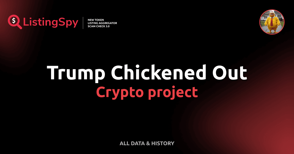 Trump Chickened Out crypto project: TCO token listings, events ...