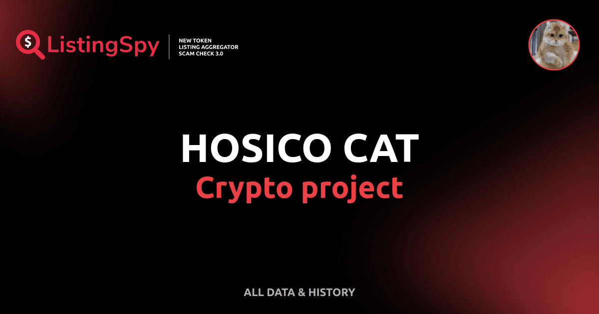 HOSICO CAT crypto project: HC token listings, events, analysis | ListingSpy