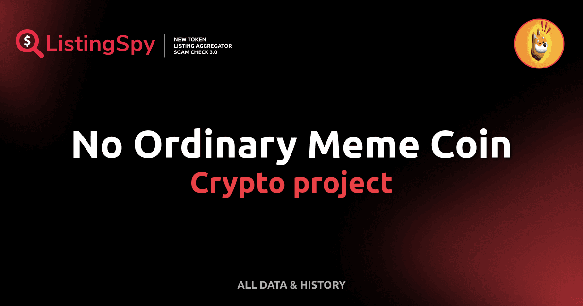 No Ordinary Meme Coin crypto project: BONK token listings, events ...