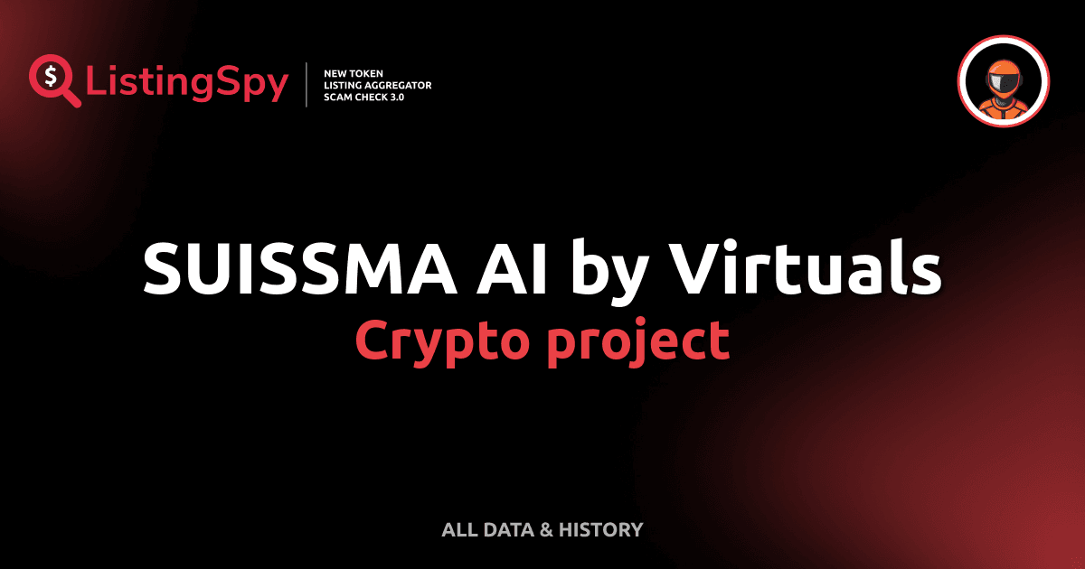 SUISSMA AI by Virtuals crypto project: SUISS token listings, events, analysis | ListingSpy
